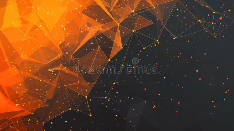 Black and Orange Gradient Web Background with Geometry. Stock ...
