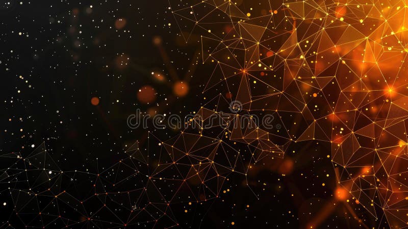 Black and Orange Gradient Web Background with Geometry. Stock ...
