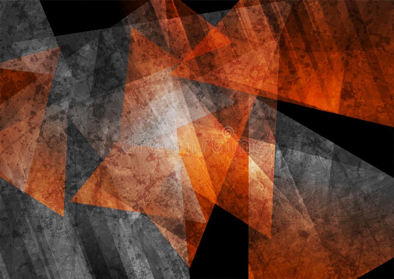 Black and Orange Grunge Low Poly Abstract Geometric Background Stock Vector - Illustration of ...