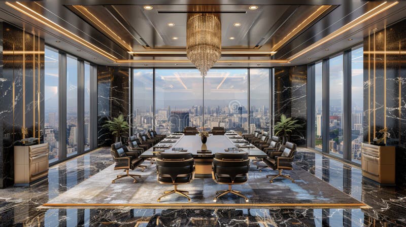 Luxury Home Office with Sun Reflection, Zoom Virtual Background Stock ...