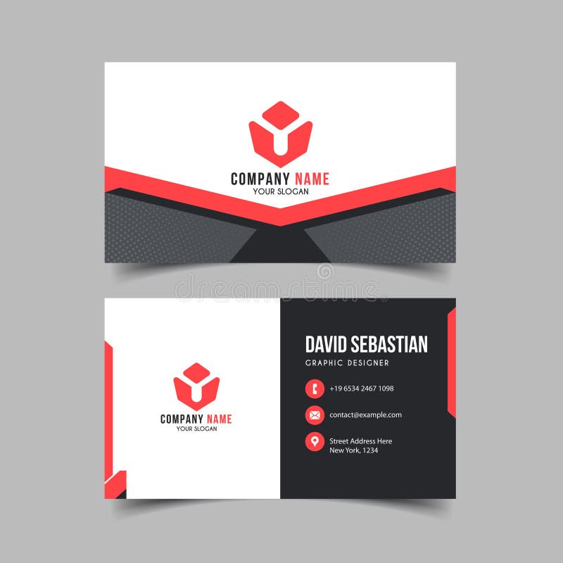 Black and Orange Modern Creative Business Card and Name Card ...