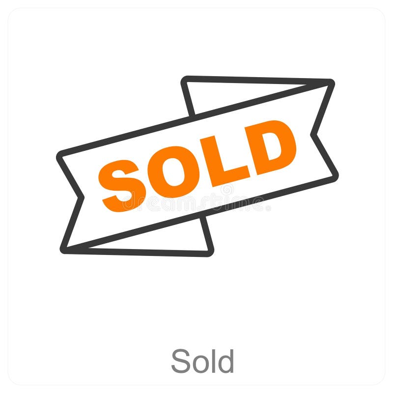 Sold stock vector. Illustration of icon, deal, offer - 339913664