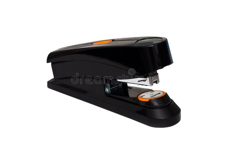 Black and Orange Powerful Mighty Office Stapler Stock Photo - Image of ...