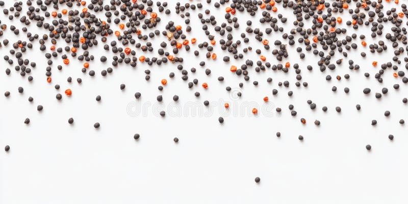 Colorful Seeds Scattered Across a White Surface Showcasing Different ...