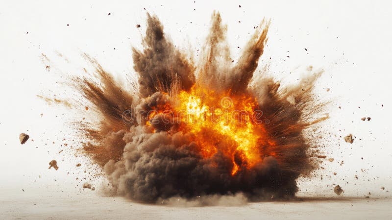Black Orange Smoke Explosion Stock Image - Image of hazardous, warning ...