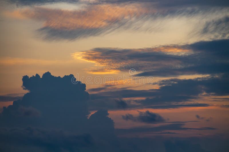 Black and Orange Twilight Cloud Abstract Shape Background Stock Image ...