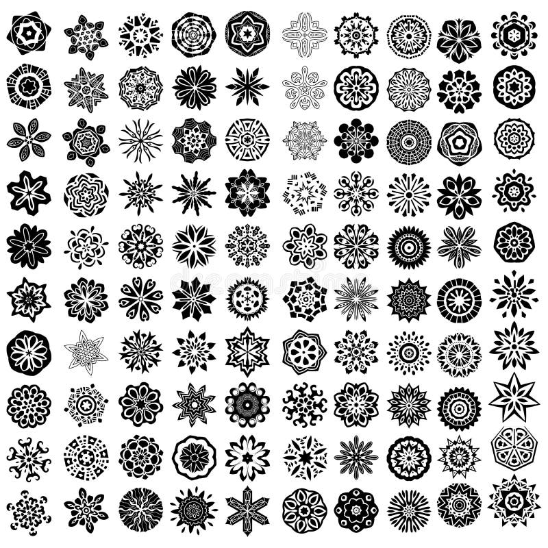 Black Ornament Collection stock vector. Illustration of decoration ...