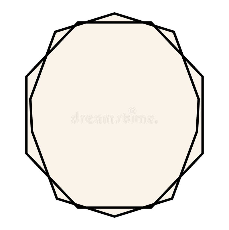 Black Ornament Frame in Circle Shaped Vector Design Stock Vector ...