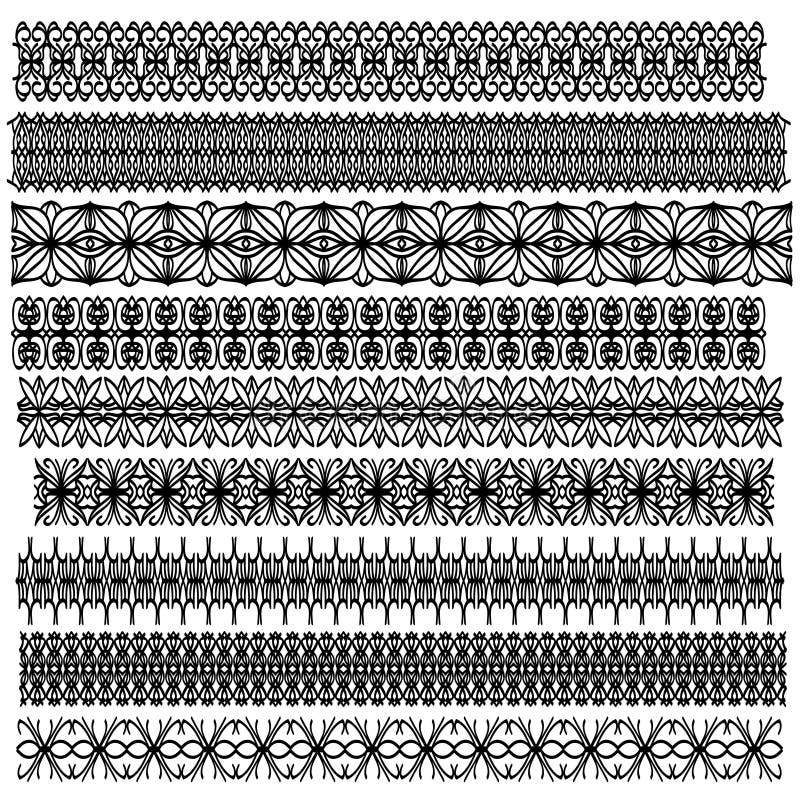 Black Trim or Border Collection Stock Illustration - Illustration of ...