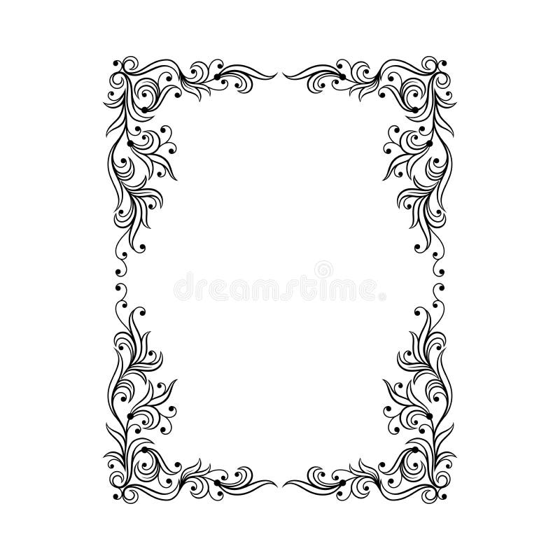 Black Filigree Border Filigree Border" Images – Browse 1,296 Stock