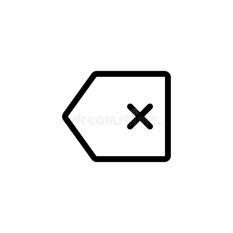 Backspace Icon. Delete Icon. Cut Icon. Stock Vector - Illustration of ...