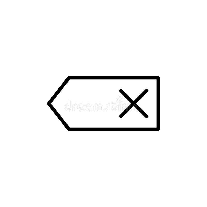 Backspace Icon. Delete Icon. Cut Icon. Stock Vector - Illustration of ...