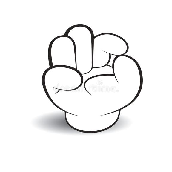 Black Outline Big Hand Vector Icon Stock Vector - Illustration of ...