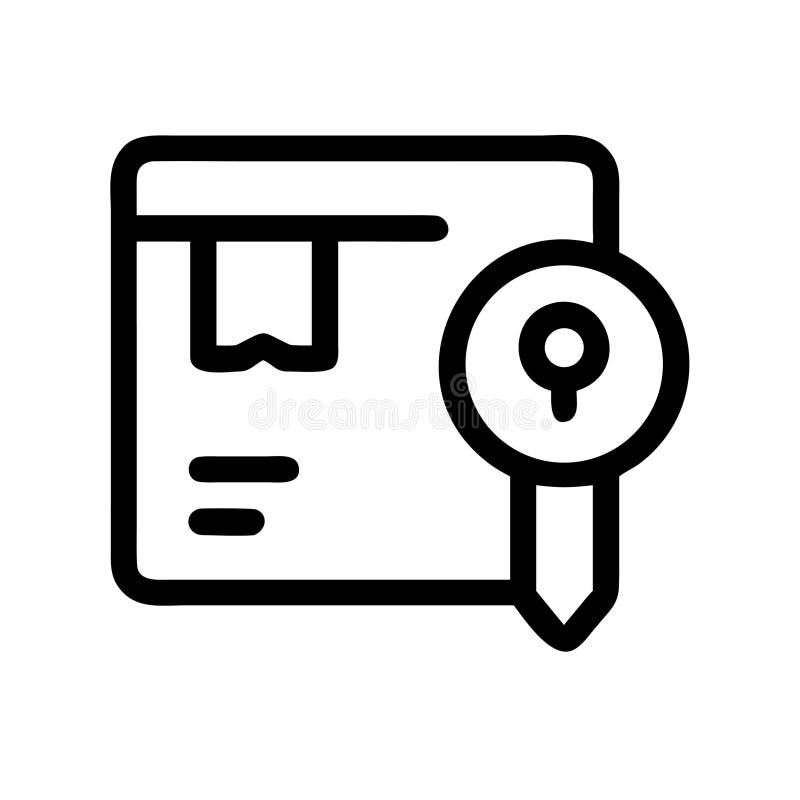 Secured Delivery Package Icon with Key Symbol for Secure Shipping Stock ...