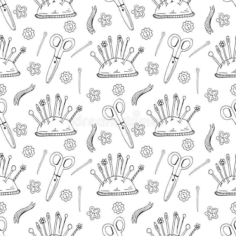 Black Outline Doodles Vector Art. Hand Drawing Illustration. Threads ...