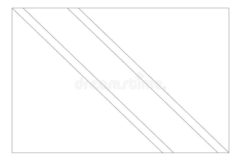 Black Outline Flag of Trinidad and Tobago Stock Illustration ...