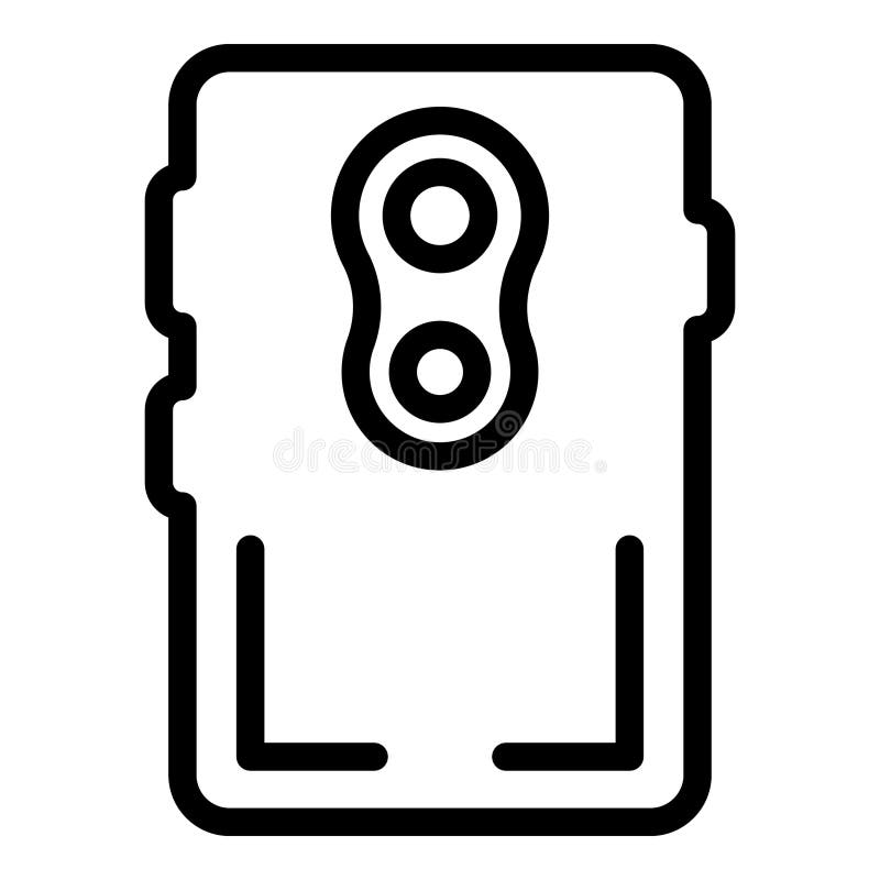 Black Outline of Hard Drive Icon Stock Illustration - Illustration of ...