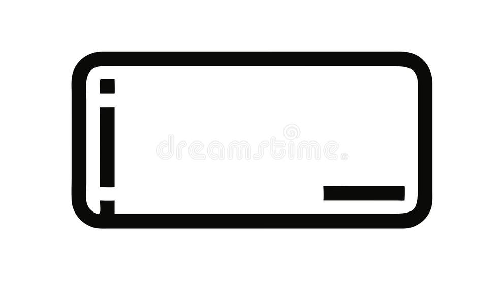 Black Outline Horizontal Rectangle Device Tablet Screen Graphic ...