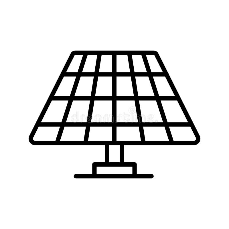 Solar Panel Grid Structure on Stand Energy Technology Stock Vector ...