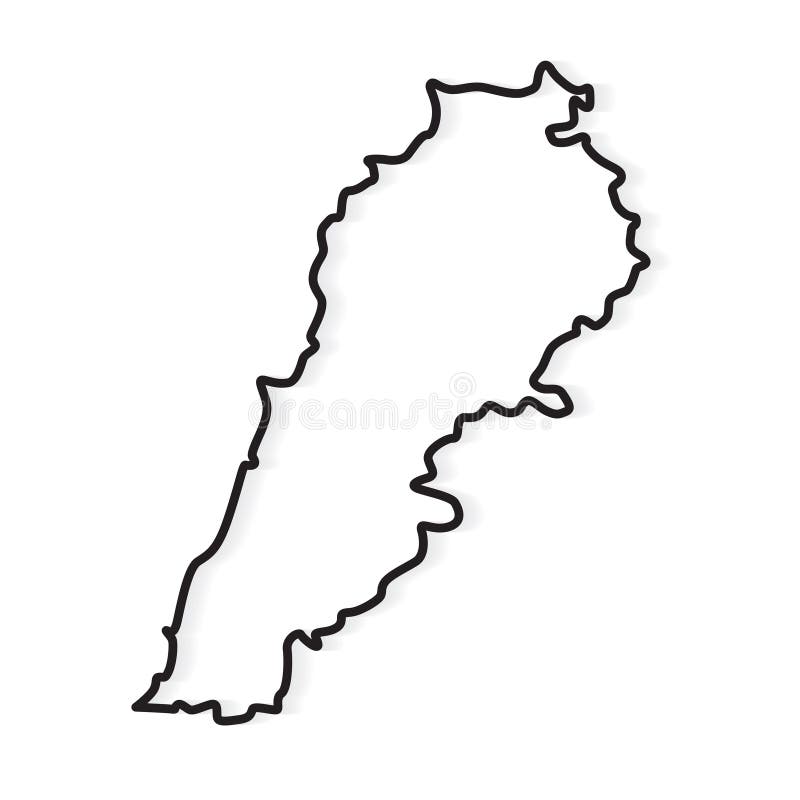 Lebanon Map Outline