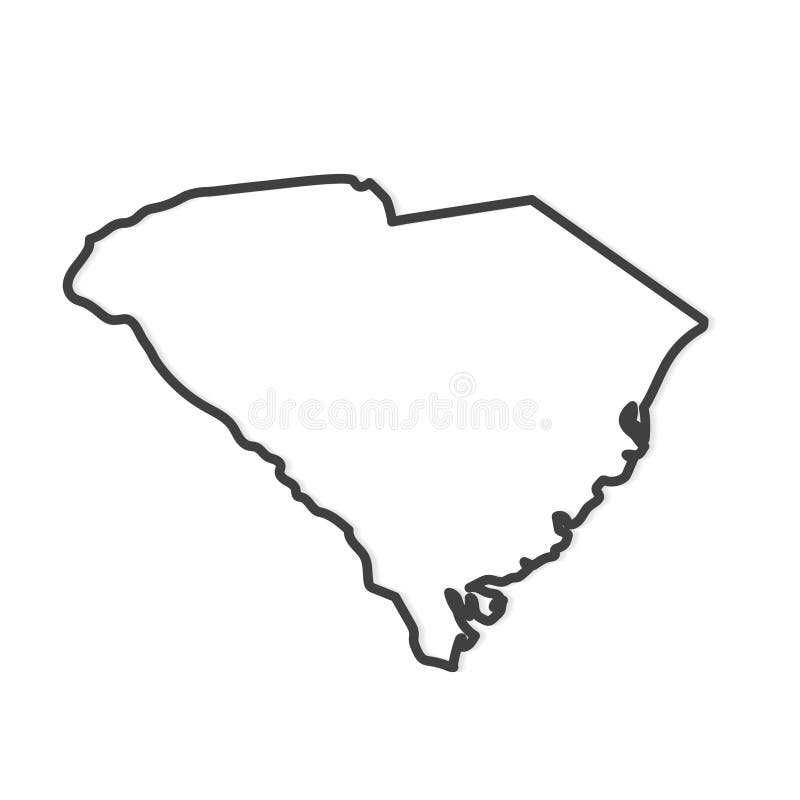 South Carolina Map Outline Stock Illustrations – 1,786 South Carolina ...