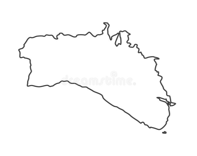 Black Outline of Menorca Map Stock Vector - Illustration of silhouette ...