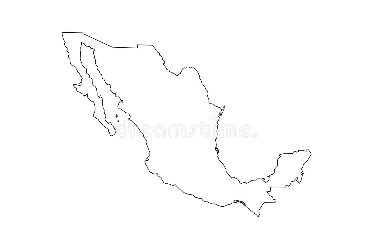 Mexico Map Black White Stock Illustrations – 1,630 Mexico Map Black ...