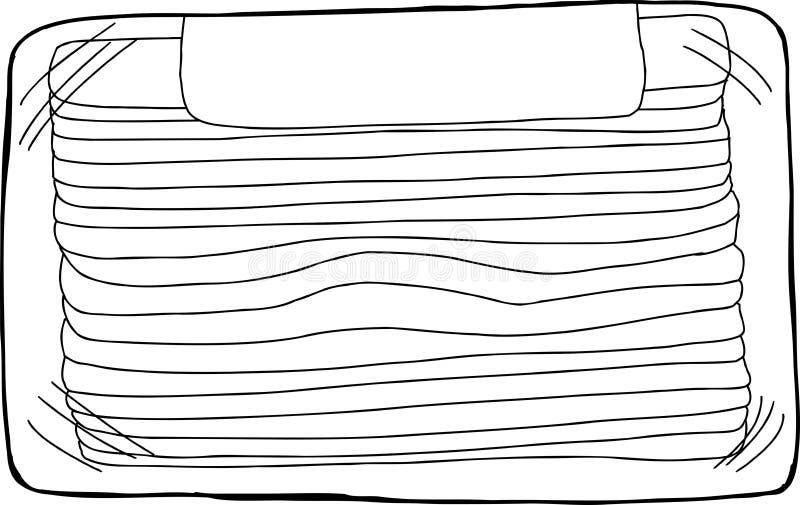 Black Outline Pork Bacon stock vector. Illustration of strips - 44126739