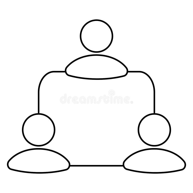 Black Outline Simple Icon of the Teamwork or Leadership Stock Vector ... Black Outline Simple Icon of the Teamwork or Leadership Stock Vector ...