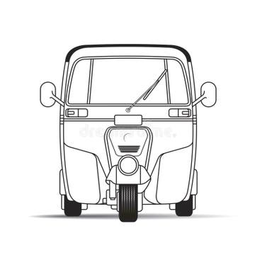 Front View Three Wheeler Stock Illustrations – 25 Front View Three ...