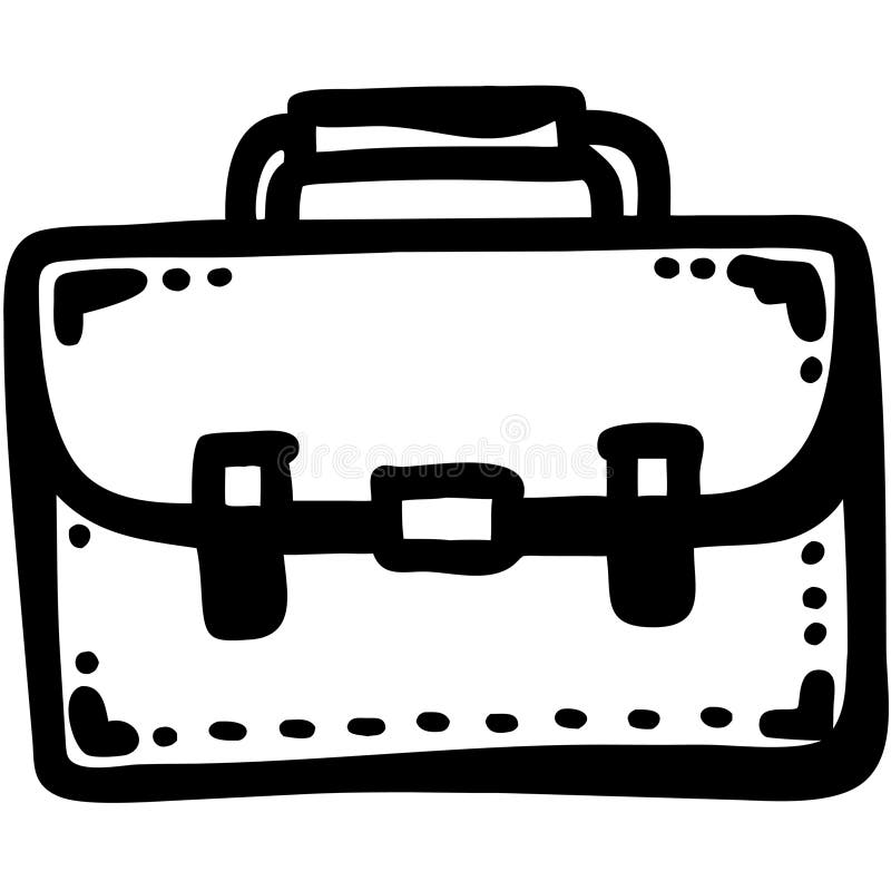 Black Outline Vector Briefcase for Business and Education Use Stock ...