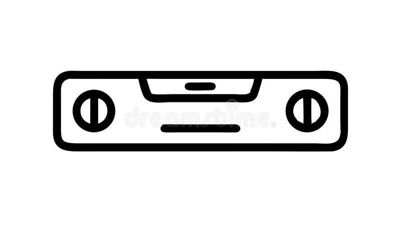 Outline Level Tool Icon, Representing Measurement or Balance, Vector ...