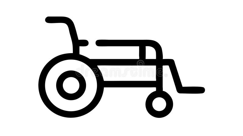 Black Outline of a Wheelchair, Symbolizing Accessibility and Mobility ...