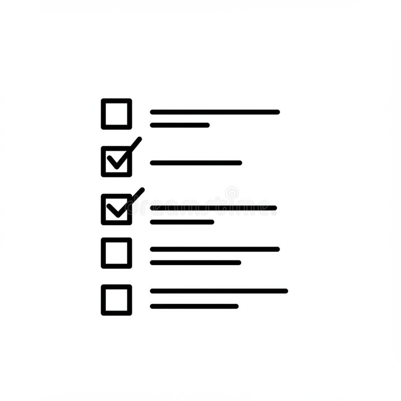 Checklist Empty Checkboxes Stock Illustrations – 168 Checklist Empty ...