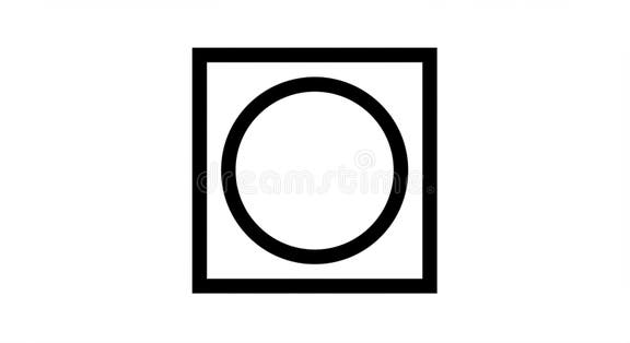 A Black Outlined Circle is Perfectly Centered within a Black Outlined ...