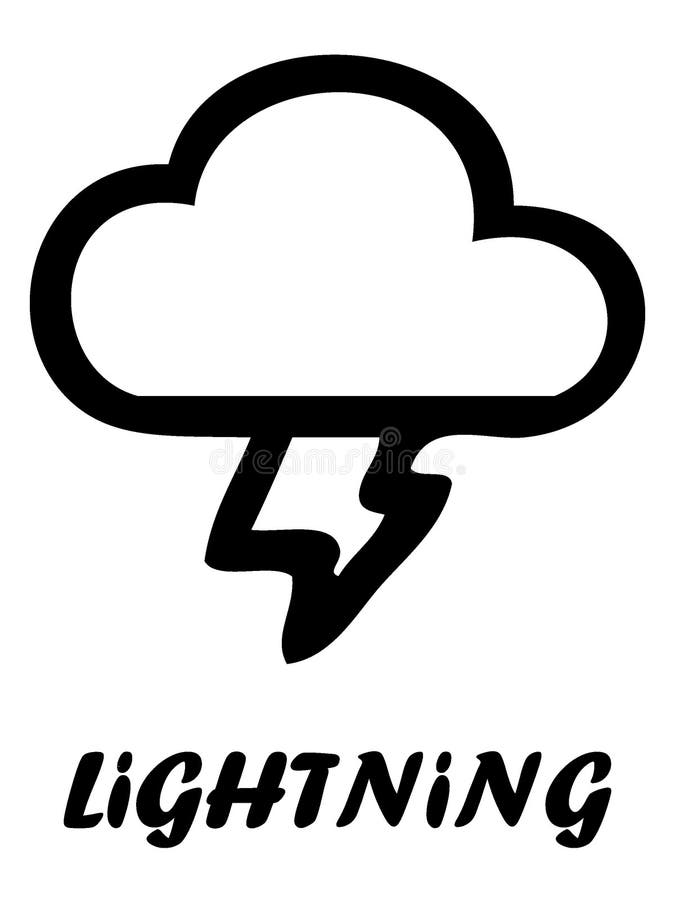 Weather App Icon of Lightning Stock Vector - Illustration of snow ...