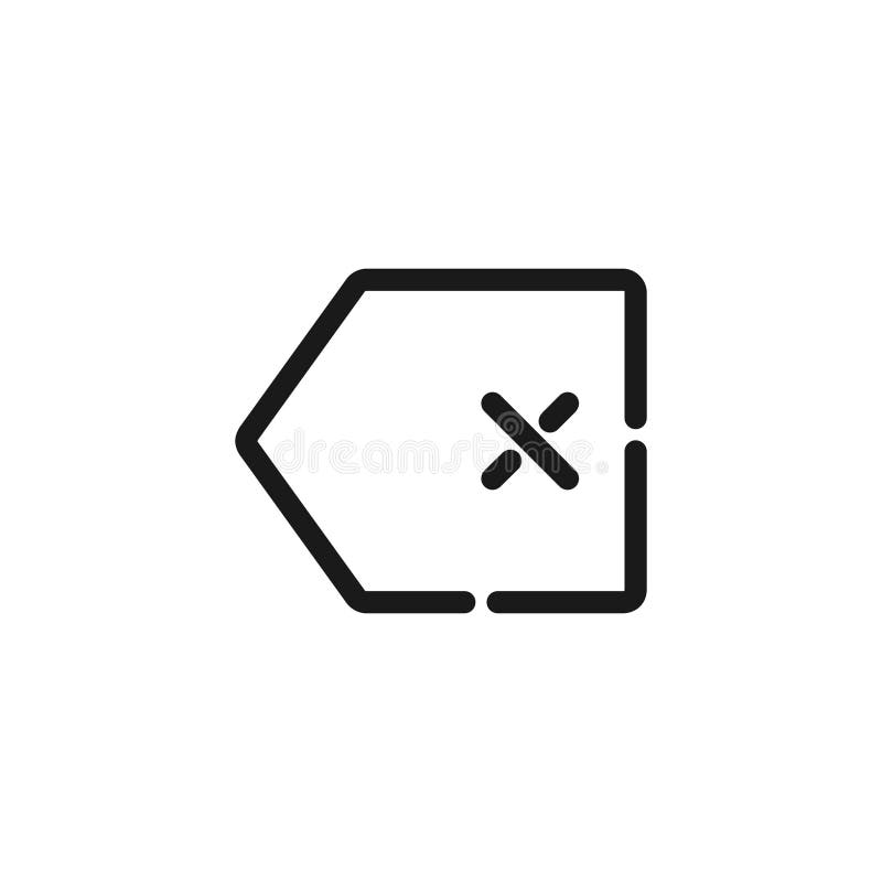Backspace Icon. Delete Icon. Cut Icon. Stock Vector - Illustration of ...