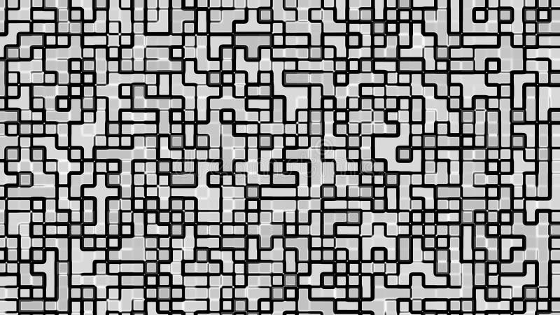 Black Outlined Maze of Squares and Rectangles Stock Footage - Video of ...