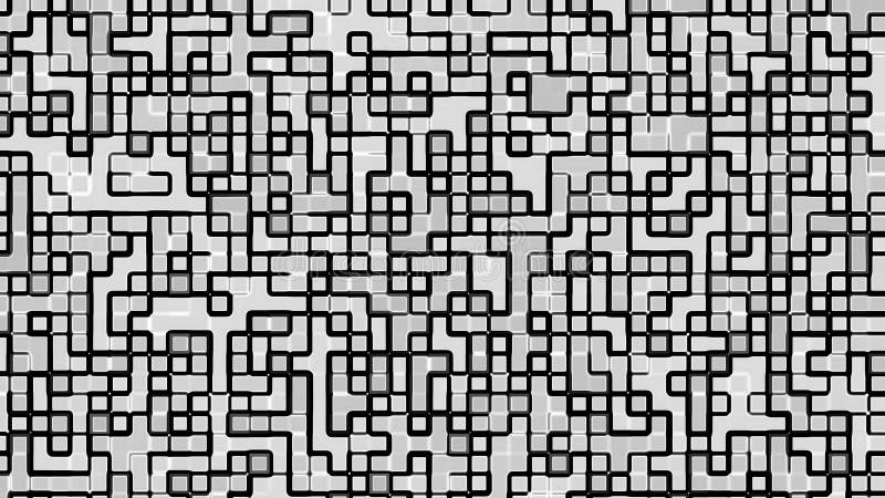 Black Outlined Maze of Squares and Rectangles Stock Photo - Image of ...