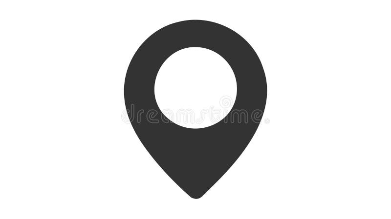 Black Outlined Vector Icon of a Location Pin or Marker. Stock Vector ...