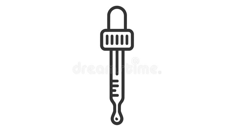 Black Outlined Vector Illustration of a Dropper Stock Vector ...