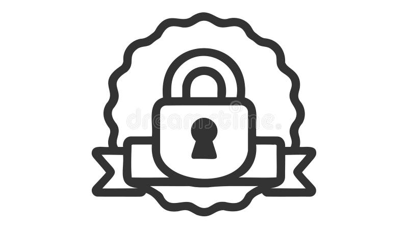 A Padlock Emblem Signifies the Safety of this Building Stock ...