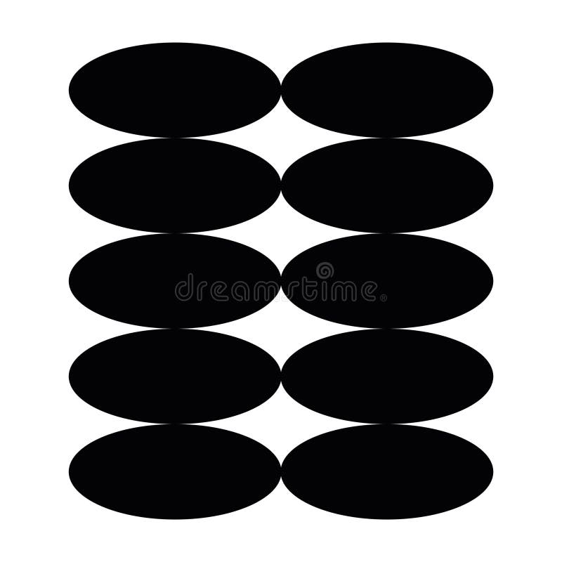 Black Oval Pattern Geometric Shape Stock Vector - Illustration of label ...