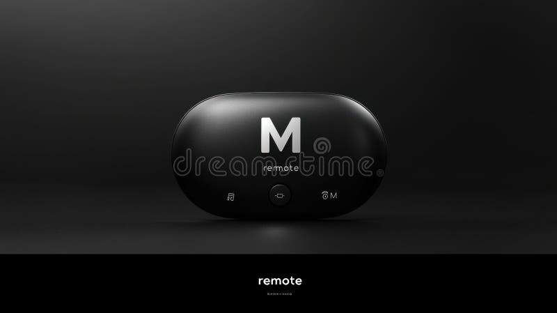 Black Oval Remote Control stock illustration. Illustration of smooth ...