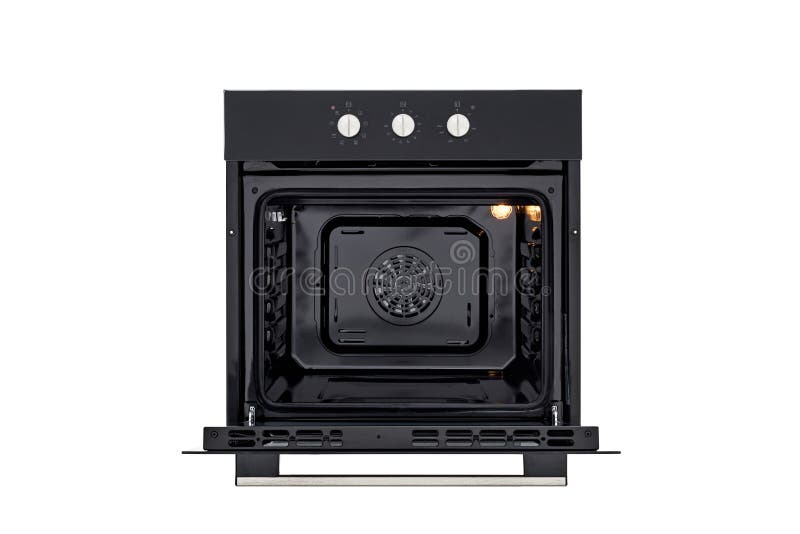 Black Oven in Modern Kitchen Interior Design Stock Image - Image of ...