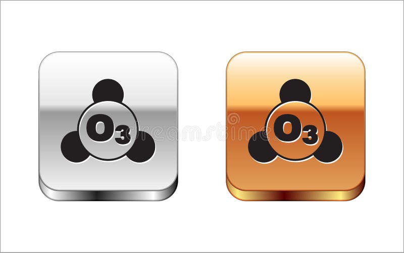 Ozone. Structural Chemical Formula and Molecule Model of O3 Stock ...