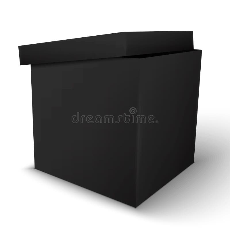 Black Package Box stock vector. Illustration of blank - 46484606