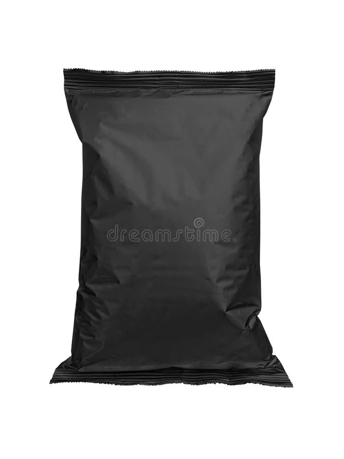 Black Packaging for Food, Chips, Crackers, Sweets, Mockup for Your ...
