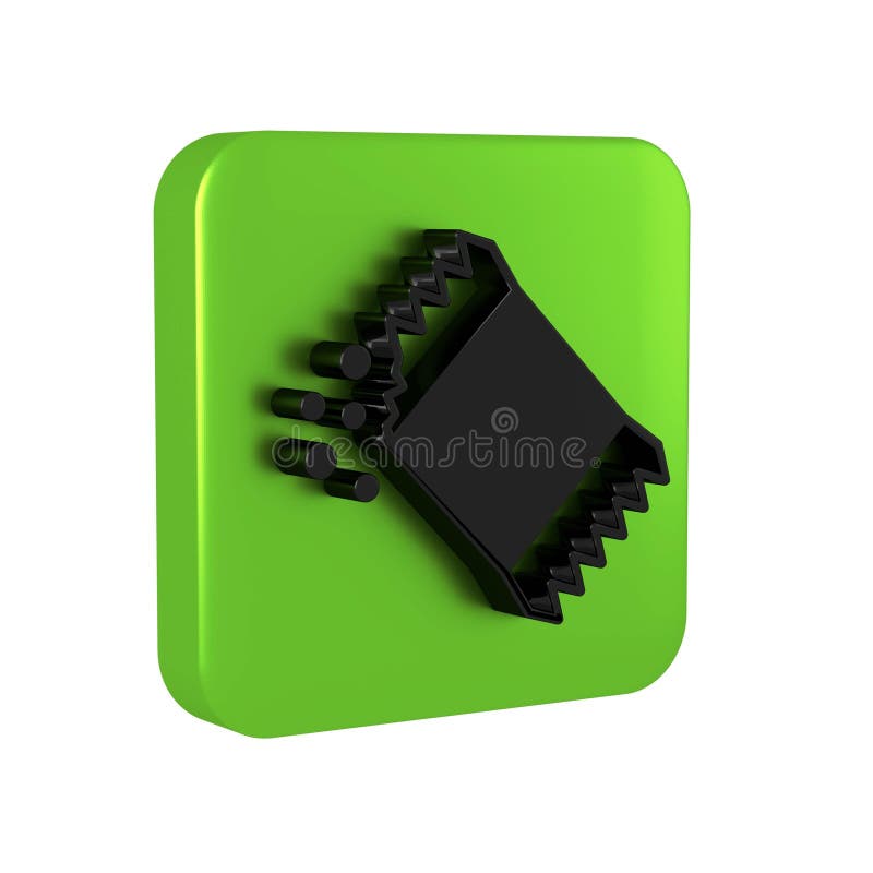 Black Packet of Pepper Icon Isolated on Transparent Background. Green ...