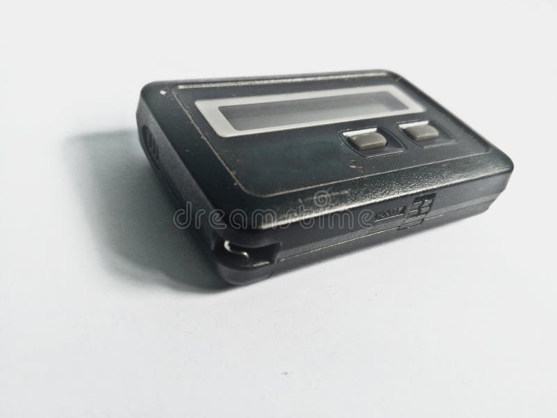 A Black Pager on a White Background Stock Image - Image of rare, black ...